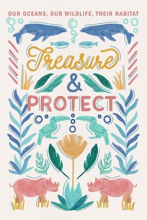 'Preserve Our Planet Collection - Treasure and Protect' Print - Lantern ...