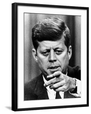 'President Kennedy Pointing to a Reporter During a Press Conference ...