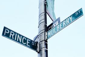 'Prince and Mulberry Street Signs, Little Italy, New York City ...