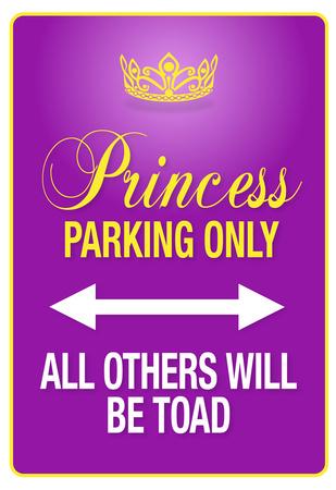 'Princess Parking Only Purple Sign Poster Print' Poster | AllPosters.com