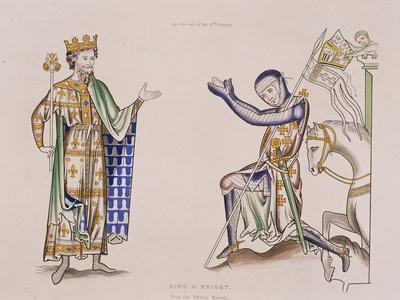 'Print of a 12th-Century King and Knight' Giclee Print | AllPosters.com