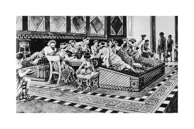 'Print of an Ancient Greek Banquet' Giclee Print | AllPosters.com