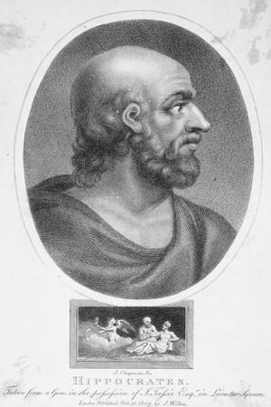 'Profile Drawing of Greek Physician Hippocrates' Giclee Print ...