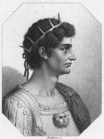 'Profile Illustration of Augustus Caesar' Giclee Print | AllPosters.com