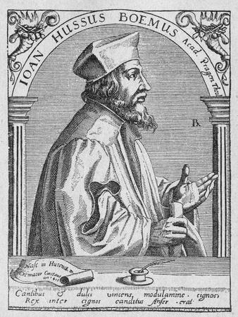 'Profile of Reformer Jan Huss Gesturing' Giclee Print | AllPosters.com