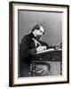 'Prolific English Novelist Charles Dickens Seated Writing with a Quill ...