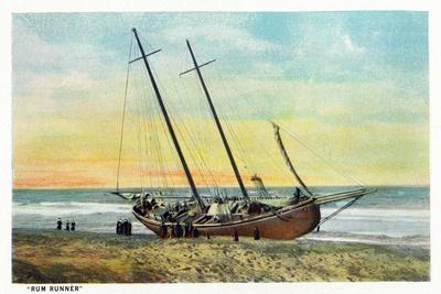 'Provincetown, Massachusetts - View of the Rum Runner Ship Ashore ...