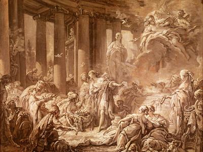 'Psyche Receiving the Divine Honors (Preparatory Study), C.1740 (Oil ...