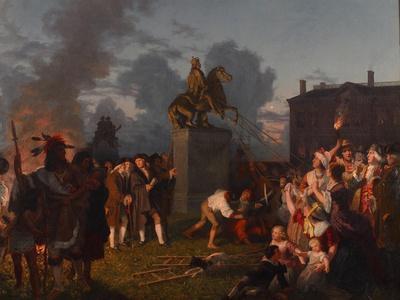 'Pulling Down the Statue of King George III, C.1859' Giclee Print ...