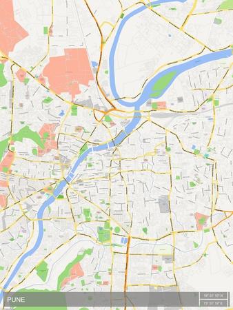 'Pune, India Map' Photo | AllPosters.com