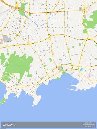 'Qingdao, China Map' Posters | AllPosters.com