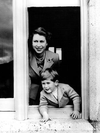 Queen Elizabeth II with Her Son Prince Charles at Balmoral Castle ...