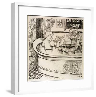 'Queen Victoria Cartoon: in Her Bath with John Brown in Attendance ...