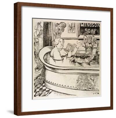 'Queen Victoria Cartoon: in Her Bath with John Brown in Attendance ...
