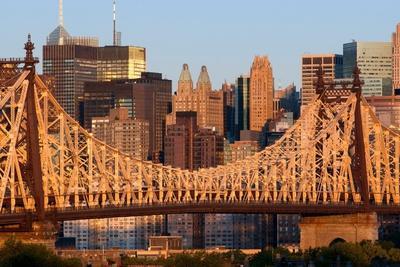 'Queensboro Bridge, Manhattan Skyline Viewed from Queens, New York, USA ...