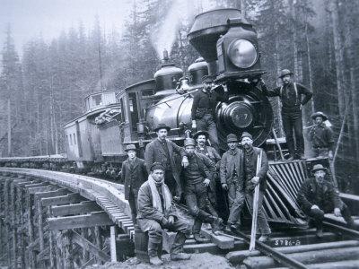 'Railroad Construction Crew, 1886' Photographic Print | AllPosters.com
