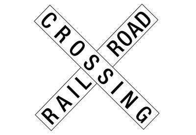 'Railroad Crossing Crossbuck Traffic Print Poster' Posters | AllPosters.com