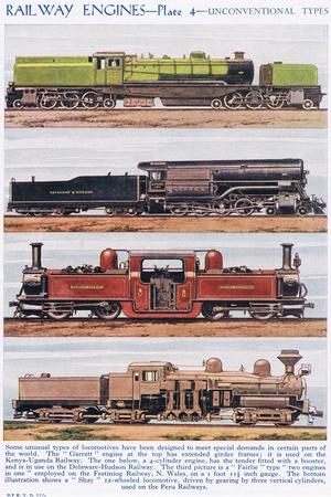 Railway Engines, Unconventional Types Giclee Print | AllPosters.com