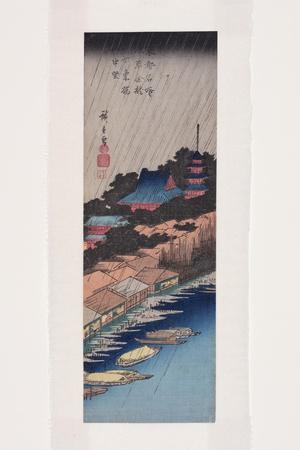 'Rain at Azuma Bridge below Kinry?Zan Temple in Asakusa (Asakusa Kinry ...