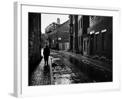 'Rain Slicked Street Scene in Poor Section of City in Eastern US ...
