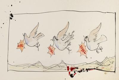 'Animal Farm, p18, 1995 (drawing)' Giclee Print - Ralph Steadman ...