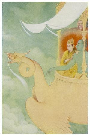 'Rama and Sita Return to Ayodhya in the Vehicle Pushpaka' Prints ...