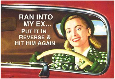 'Ran Into My Ex Put it in Reverse and Hit Him Again Funny Poster Print ...