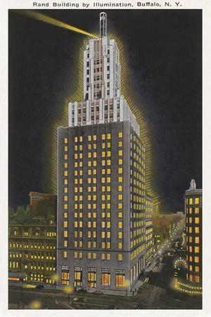 'Rand Building at Night, Buffalo' Art | AllPosters.com