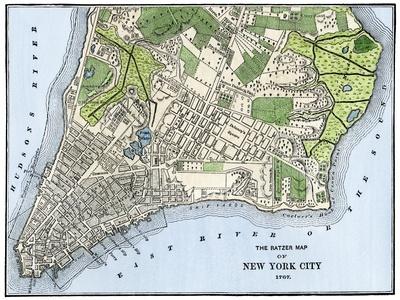 'Ratzer Map of New York City, 1767' Giclee Print | AllPosters.com