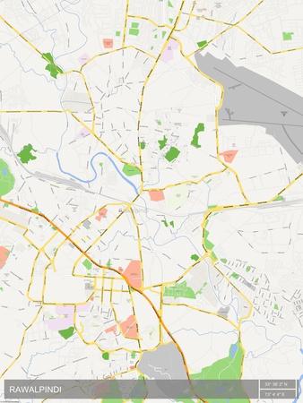 'Rawalpindi, Pakistan Map' Prints | AllPosters.com