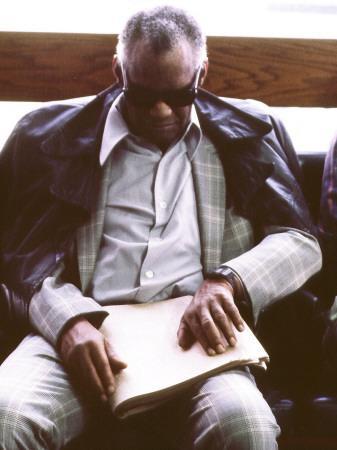 'Ray Charles Reading Braille' Photo | AllPosters.com