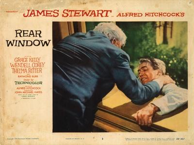 'Rear Window, L-R: Raymond Burr, James Stewart, 1954' Prints ...