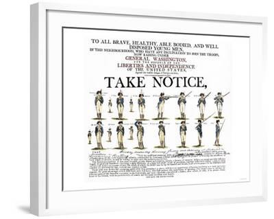 'Recruitment Poster for Continental Soldiers to Serve in the American ...