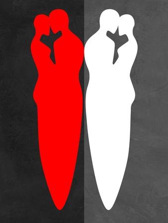 'Red and White Kiss' Posters - Felix Podgurski | AllPosters.com