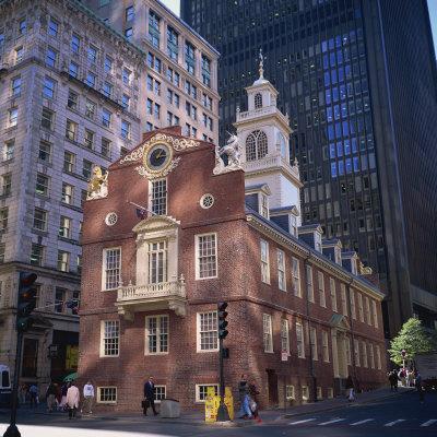 'Red Brick Old State House, Boston, Massachusetts, New England, USA ...