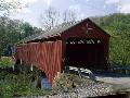 'Red Covered Bridge' Photographic Print | AllPosters.com