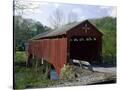 'Red Covered Bridge' Photographic Print | AllPosters.com