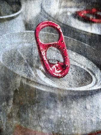 'Red Pull Tabs on Cold Cans of Lager Beer' Photographic Print - Steve ...