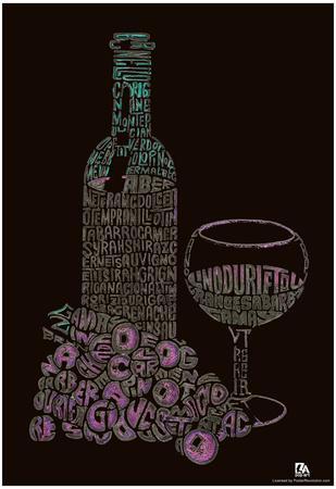 'Red Wine Types Text Poster' Posters | AllPosters.com