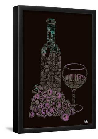 'Red Wine Types Text Poster' Posters | AllPosters.com