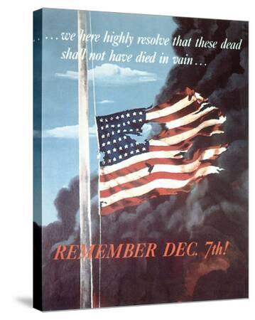 'Remember Dec. 7th! 1942' Stretched Canvas Print - Allen Saalburg ...