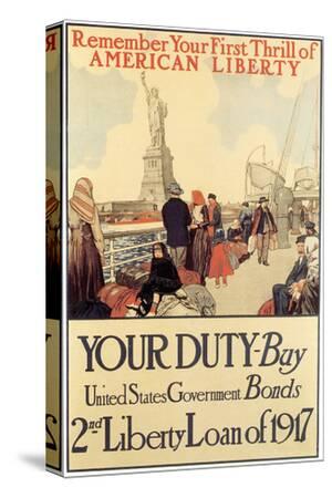 'Remember Your First Thrill Of American Liberty' Stretched Canvas Print ...