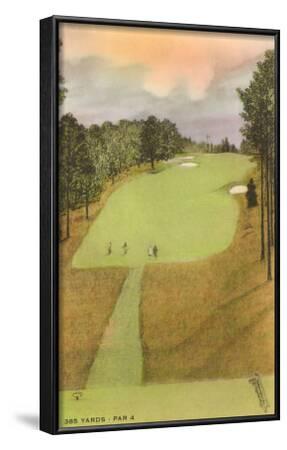 'Rendering of Golf Course, 385 Yards, Par 4' Prints | AllPosters.com