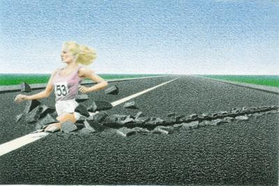 Tarmac, 1984, Colour Pencil Drawing on Paper Giclee Print - Rene Boin ...
