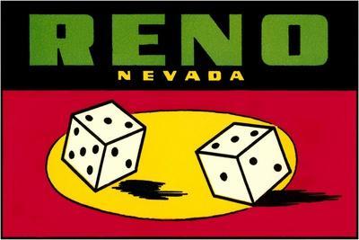 'Reno, Nevada, Pair of Dice' Prints | AllPosters.com