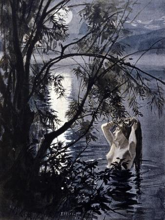 'Representation of a Ondine, Aquatic Nymph of Germanic Mythology ...