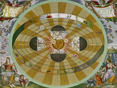 'Representation of His System Showing Earth Circling the Sun ...