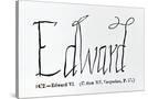 'Reproduction of the Signature of Edward Vi' Giclee Print | AllPosters.com
