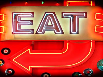 'Retail Signage "Eat", Restaurant Sign, New York, USA' Photographic ...