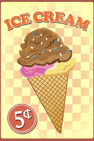 'Retro Ice Cream' Photo | AllPosters.com